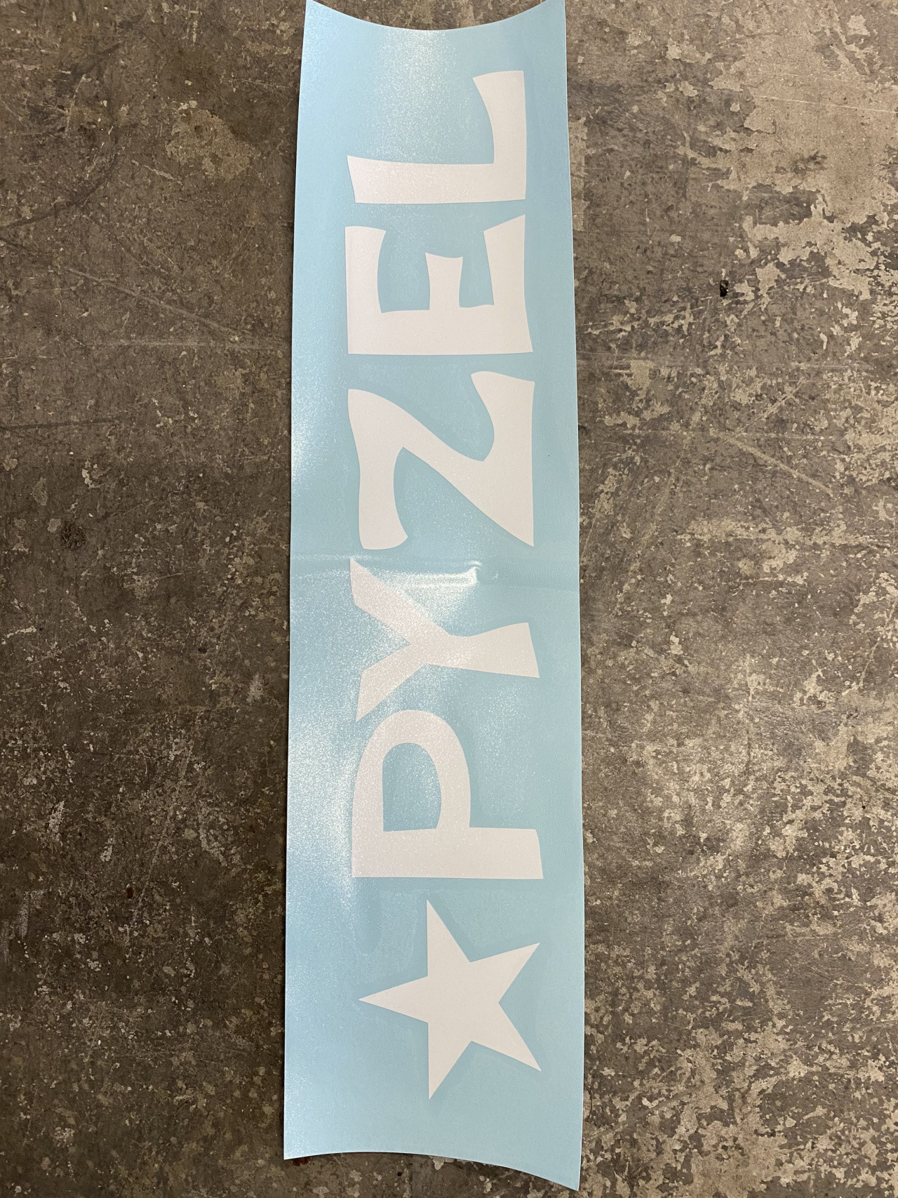 Pyzel Surfboards - Pyzel 15" Pyzel Borderless Bar Logo Sticker